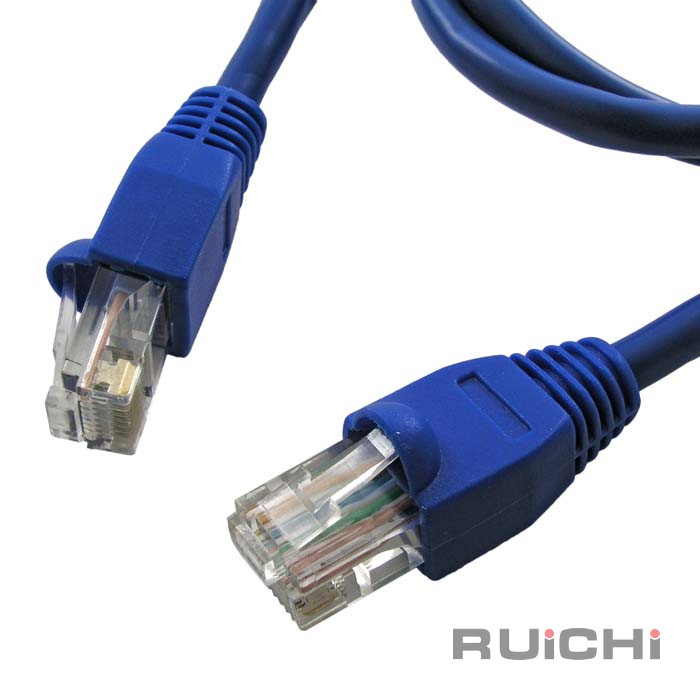 Патчкорд RJ-45 UTP Cat5e RUICHI, 1 м, синий. RUICHI арт: 77690. Купить ...