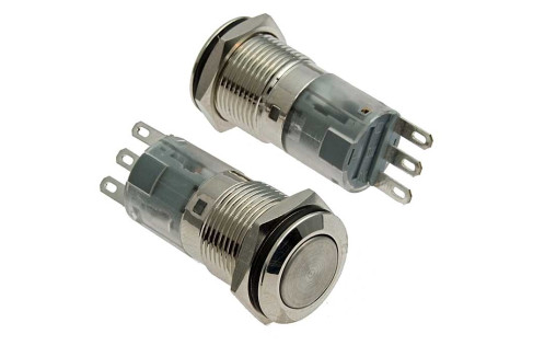 Кнопка антивандальная без подсветки RUICHI LAS2GQF-11Z/N, ON-ON, IP65 ...