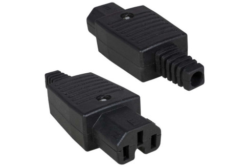 Разъем питания кабельный (вилка) RUICHI IEC-320-C15, 3-х полюсной, 250 ...